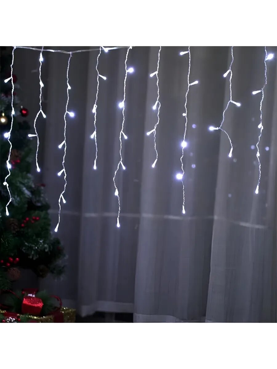 Гирлянда бахрома YD-CD-09, белый свет, длина 50м, 800LED, 18Вт