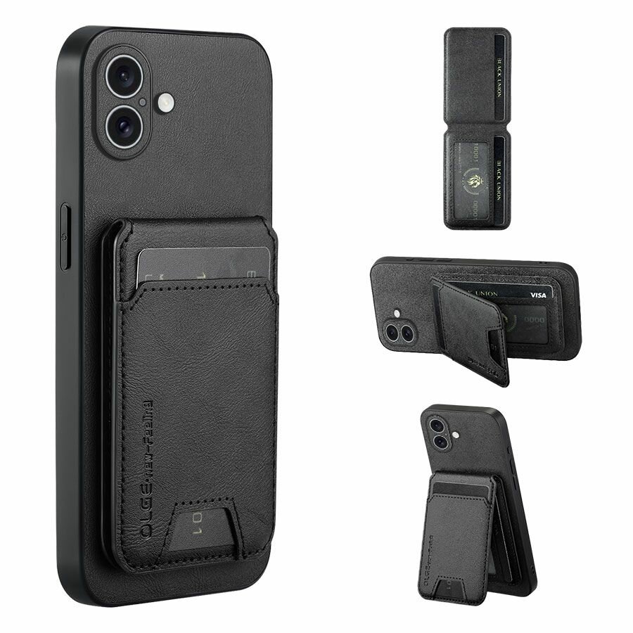 Картхолдер мужской на Apple iPhone 17 (Эпл Айфон 17) с MagSafe-Чехол бумажник