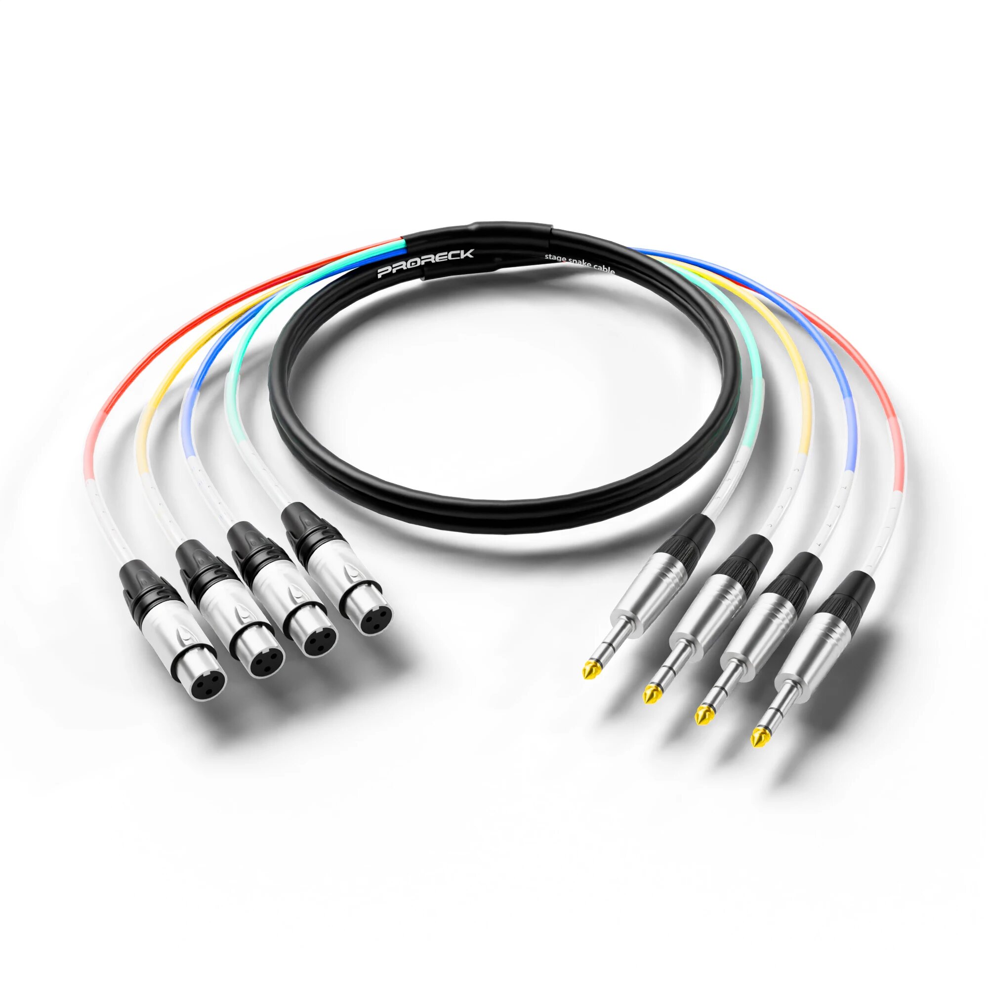 PRORECK 4-канальный экранированный аудиокабель TRS-XLR TRSXLR4x10F