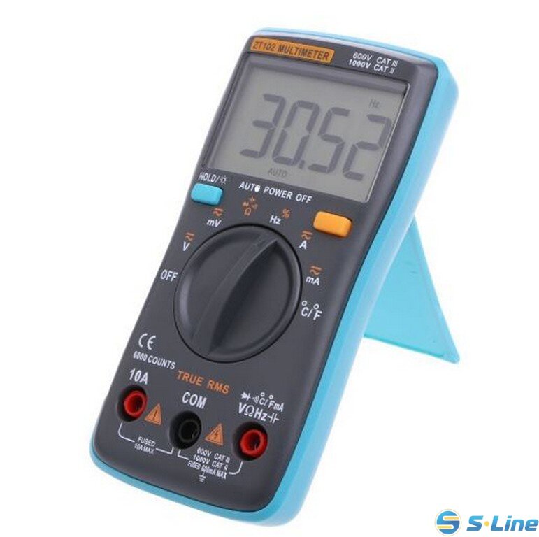 Цифровой мультиметр ZT102 ZOTEK, Измерение: U/I/R/C, Поддержка NCV, Тестирование диодов, Прозвонка