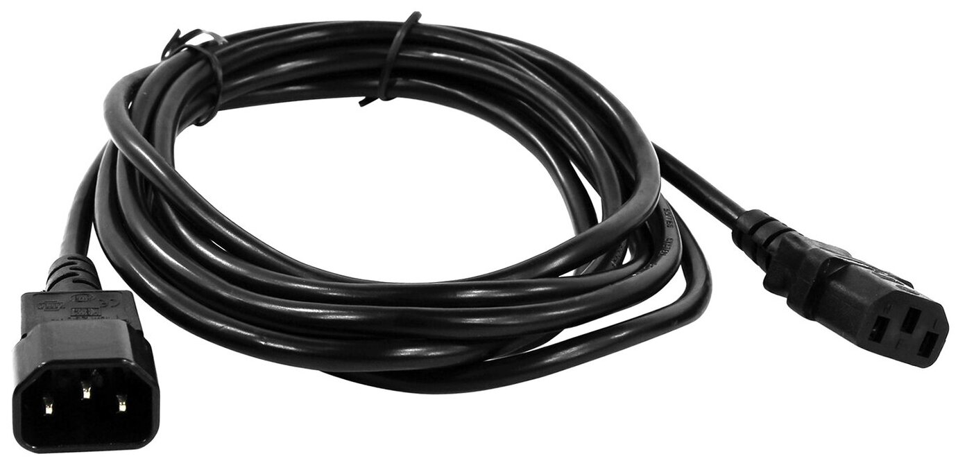 Кабель питания 5bites EXPRESS UPS107530 IEC-320-C13 - IEC-320-C14, 3x0.75мм2, VDE, 3м