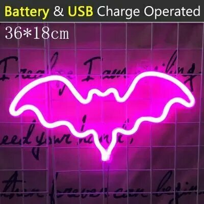 Неоновый знак «Летучая мышь»
