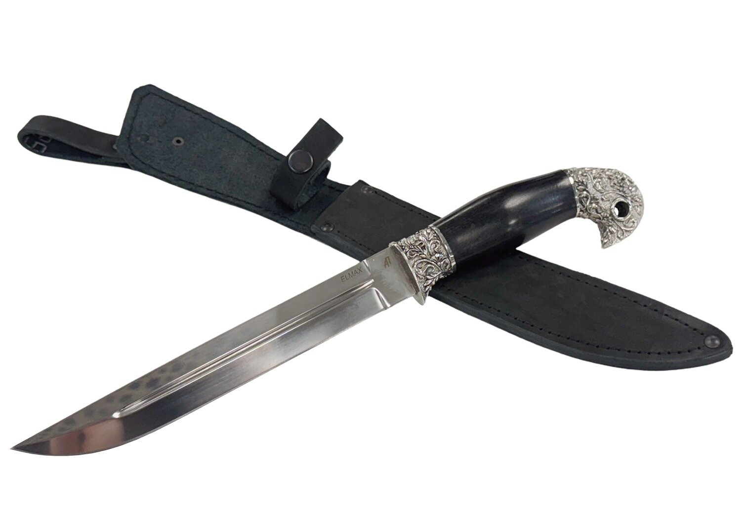 Пластунский нож Донской, кованая ELMAX, венге, мельхиор