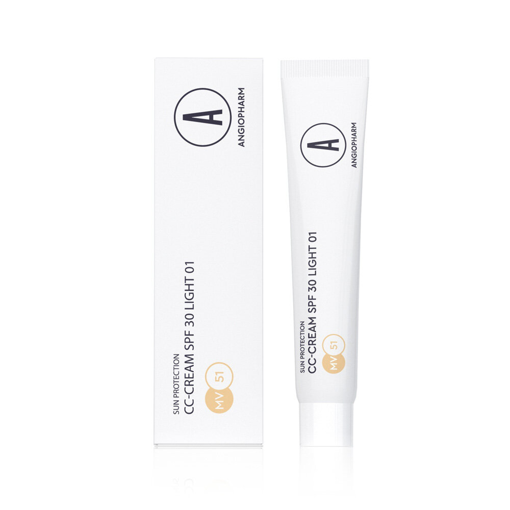 Angiopharm сс-крем SPF 30 LIGHT 01 СС крем с фактором защиты от ультрафиолета SPF 30, 7 мл.
