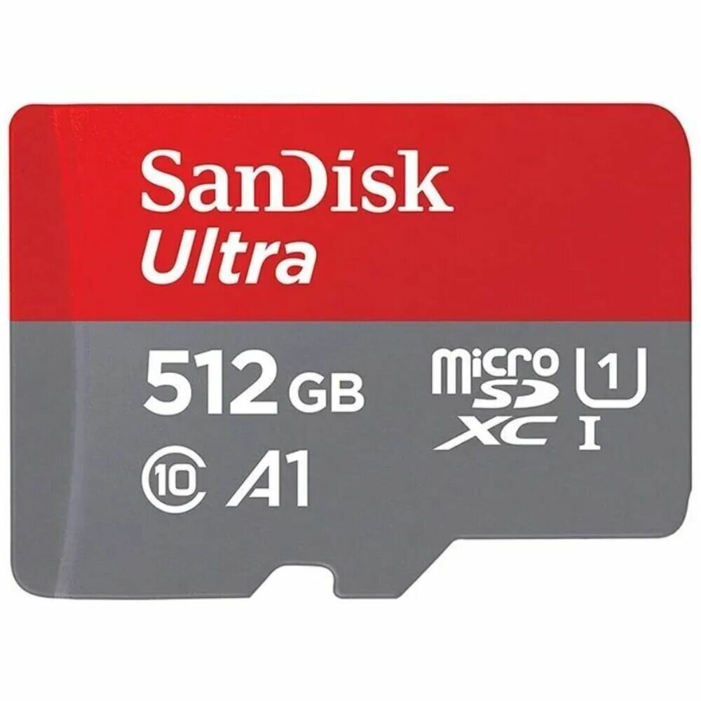Карта памяти Micro SecureDigital 512Gb SanDisk Ultra microSDXC class 10 UHS-1 (SDSQUNR-512G-GN3MN)Обычная карточка