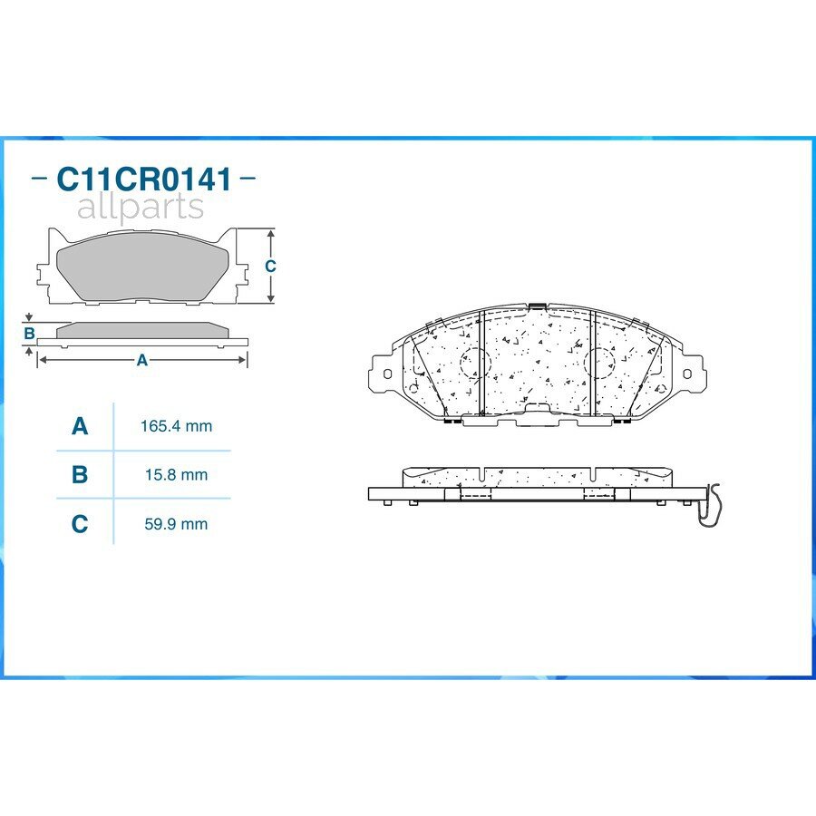 CWORKS C11CR0141 Колодки передние CWORKS C11CR0141