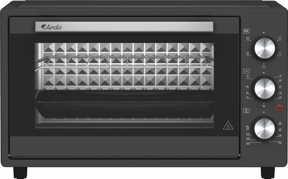 Мини-печь ARDO MO3852A2, 5 режимов, конвекция, аэрогриль, таймер, чёрная