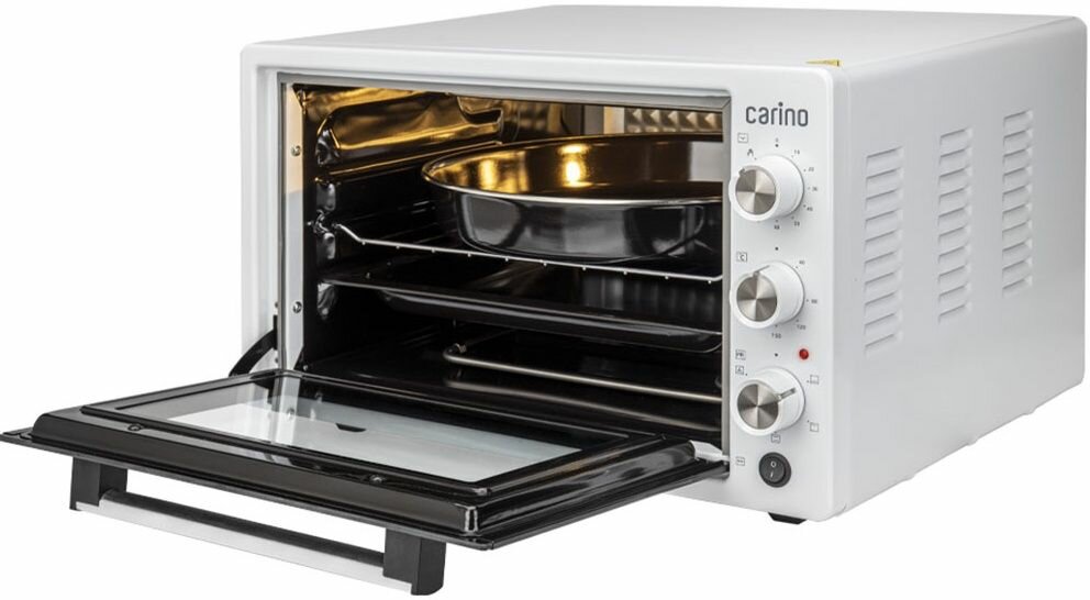 Мини-печь "Carino CM4216", 1300Вт, эмаль Easy Clean, внутренняя подсветка — фото 1
