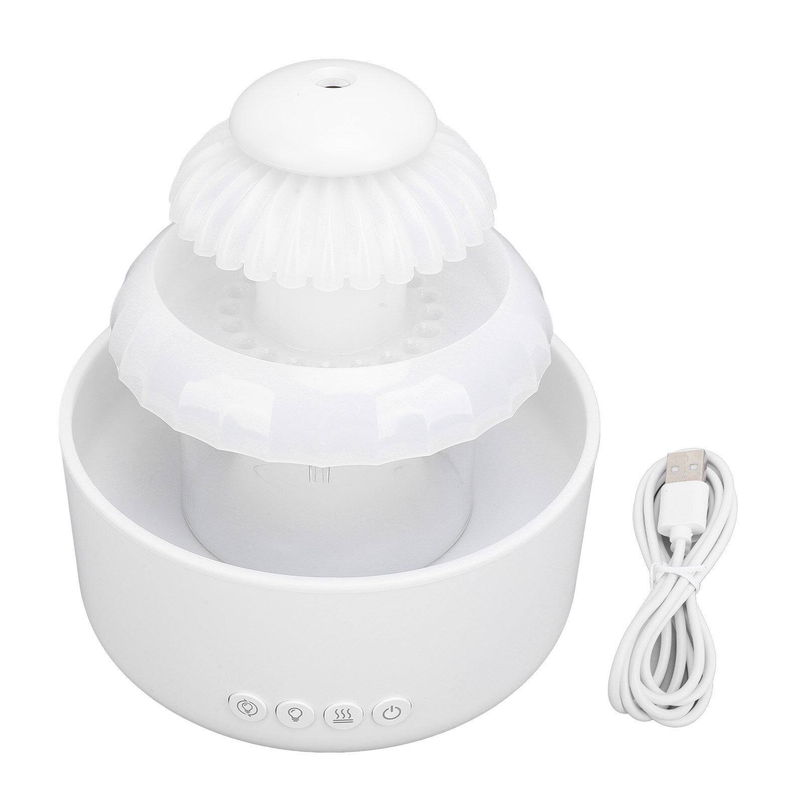 Увлажнитель воздуха Waterfall Humidifier 600 мл, большая емкость, ароматерапевтический увлажнитель, бесшумный небольшой настольный увлажнитель для спальни