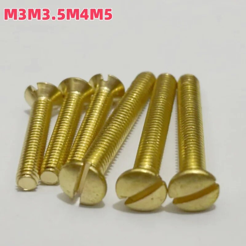 Винты латунно-медные M3x10mm 25шт DIN964