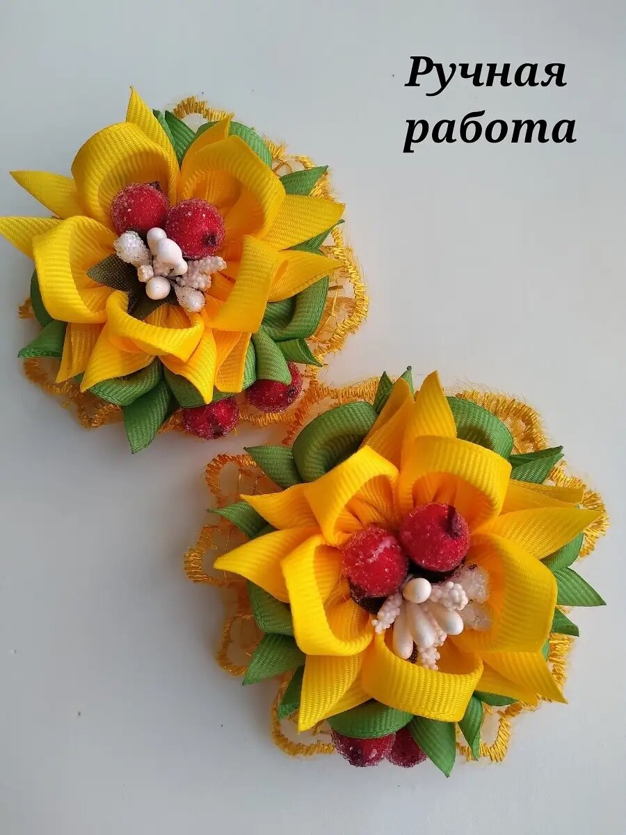 Банты для волос банты на утренник, белые банты