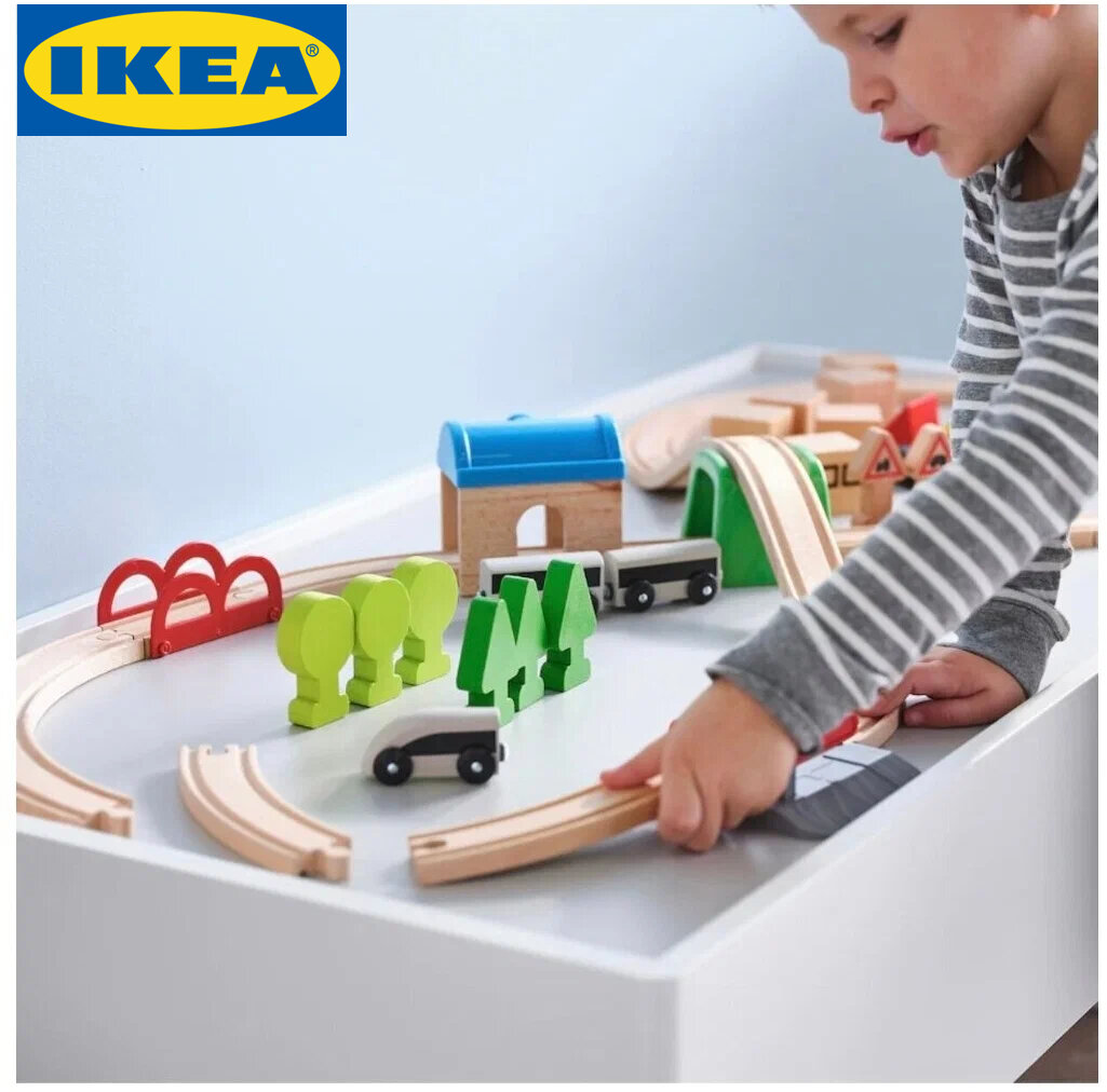 Железная дорога IKEA "LILLABO", 45 элементов, ручная, дерево/метал/пластик