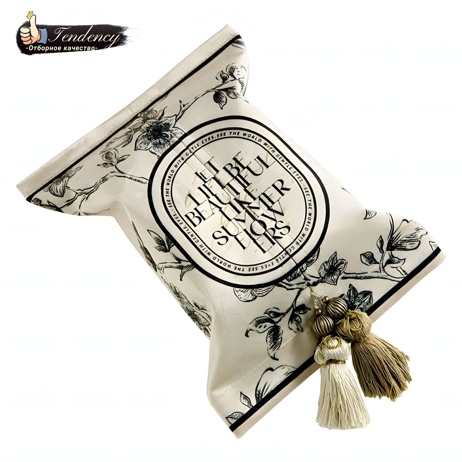 Бархатный держатель для салфеток Lilith, Коробка для салфеток, С бахромой, 18×24 см