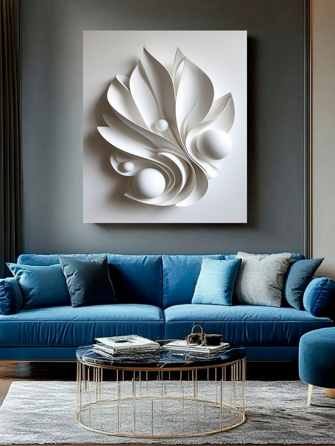 Картина на стену "Интерьерная абстракция" 40х50 см, холст на подрамнике, InterToys