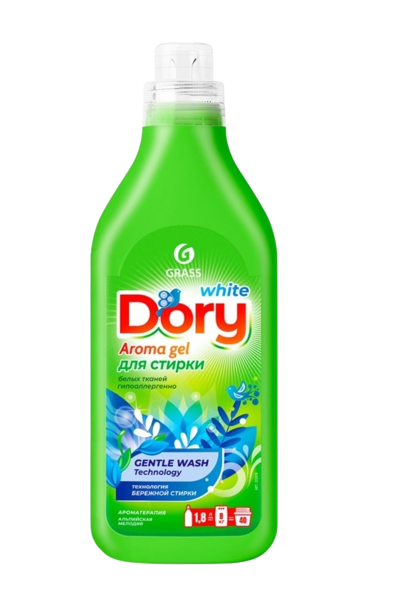 Гель-концентрат для стирки белого белья GraSS , Dory, флакон, 1800 мл