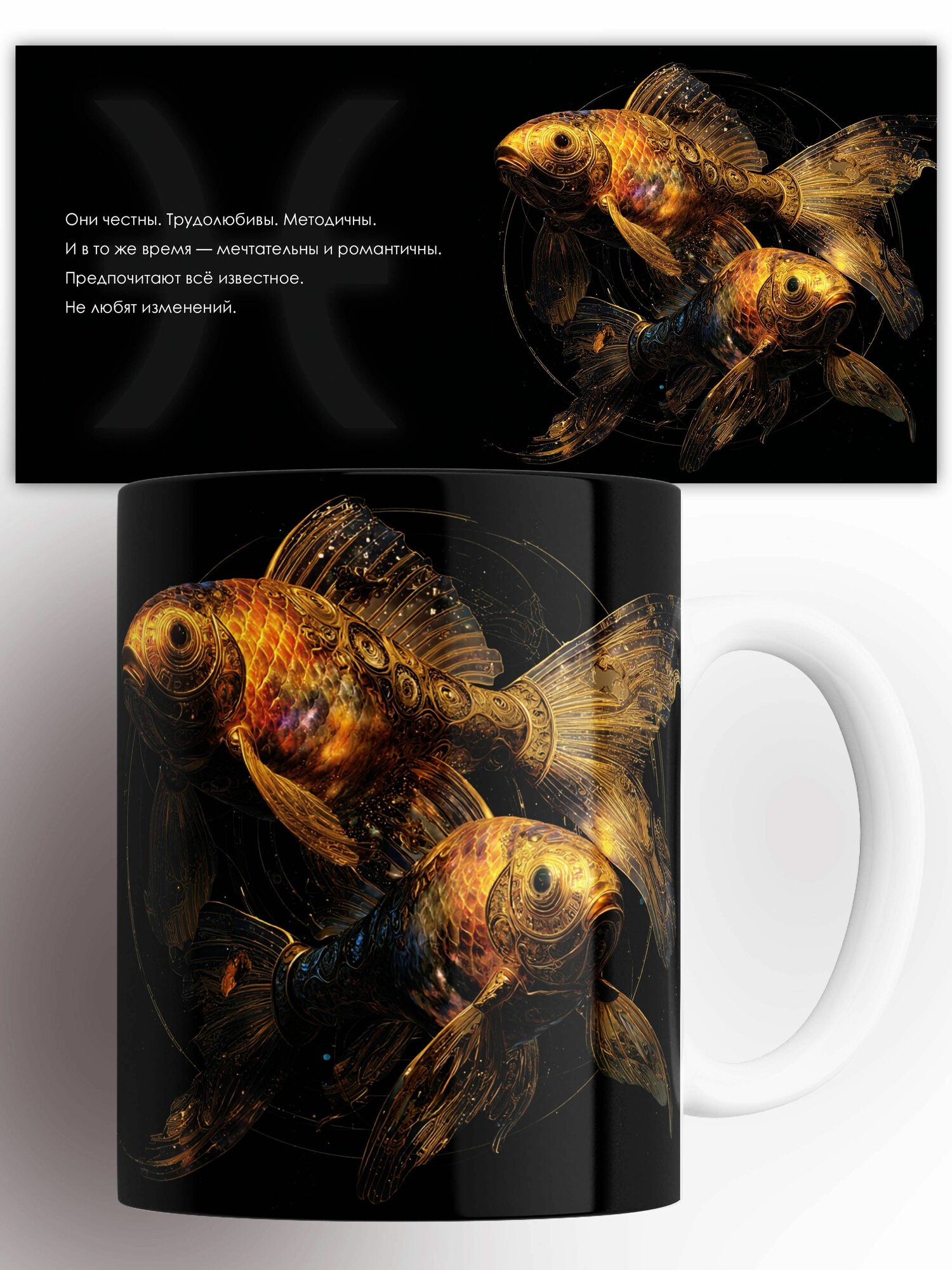 Кружка знак зодиака Знак зодиака рыбы 330 мл