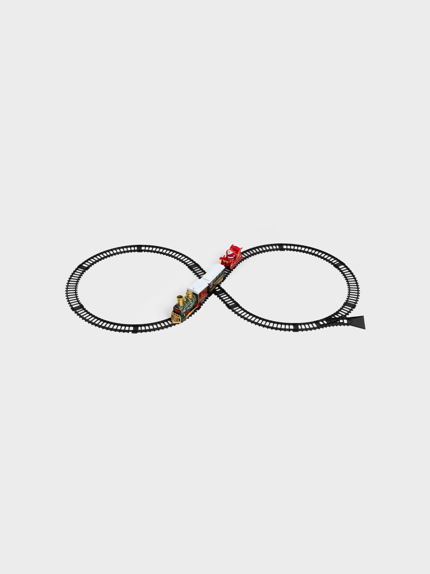 Железная дорога игрушечная, S, музыкальная, с подсветкой, пластик, Санта на санях, Game rail