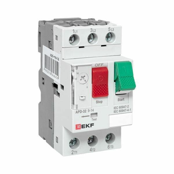 Выключатель автоматический для защиты двигателя АПД-32 9-14А, EKF APD-ME-14 (1 шт.)