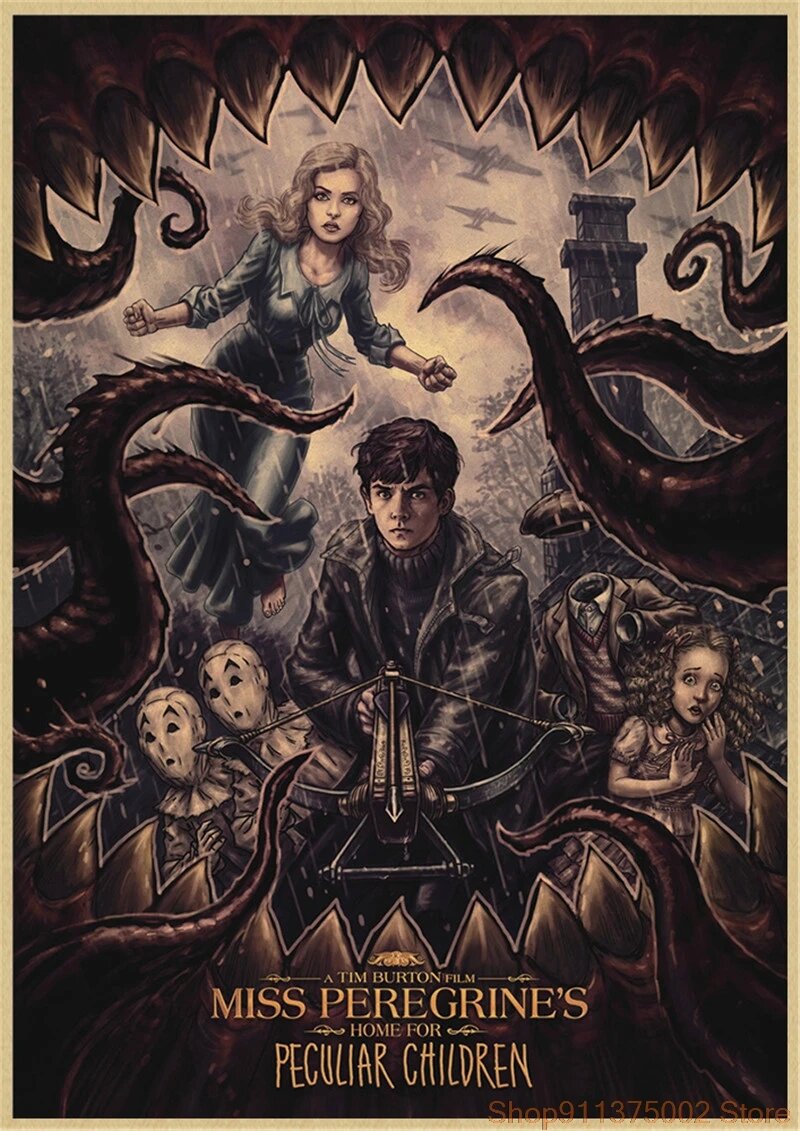 Постер Miss Peregrine's Home For Peculiar Children Черный, 11, 42x30cm