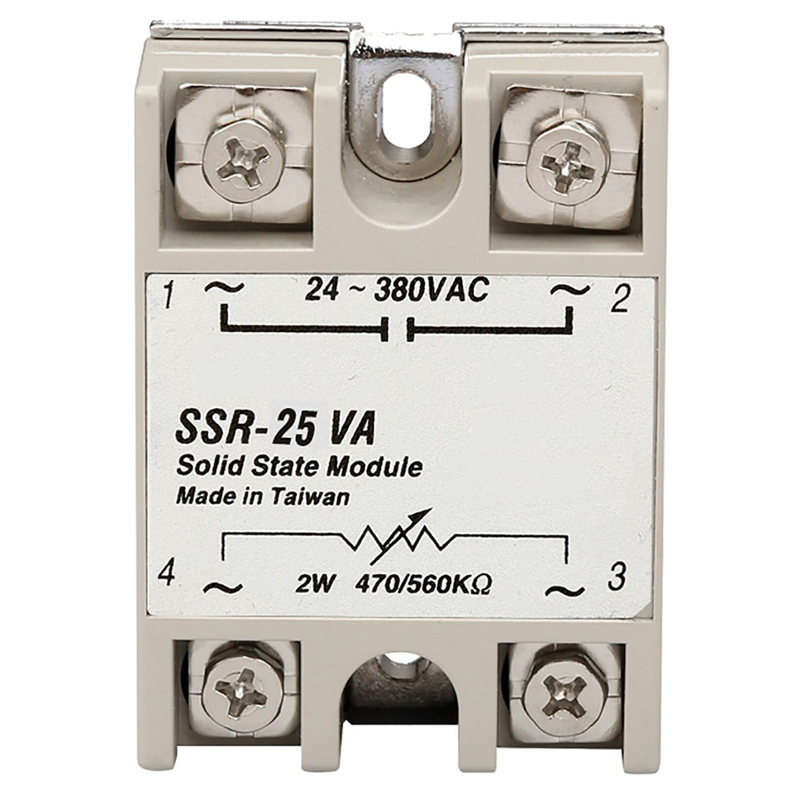 Твердотельное реле, 25 А, однофазное, 2 Вт, 470/560 кОм, вход переменного тока, выход 24 380 В, твердотельное реле для машинного оборудования