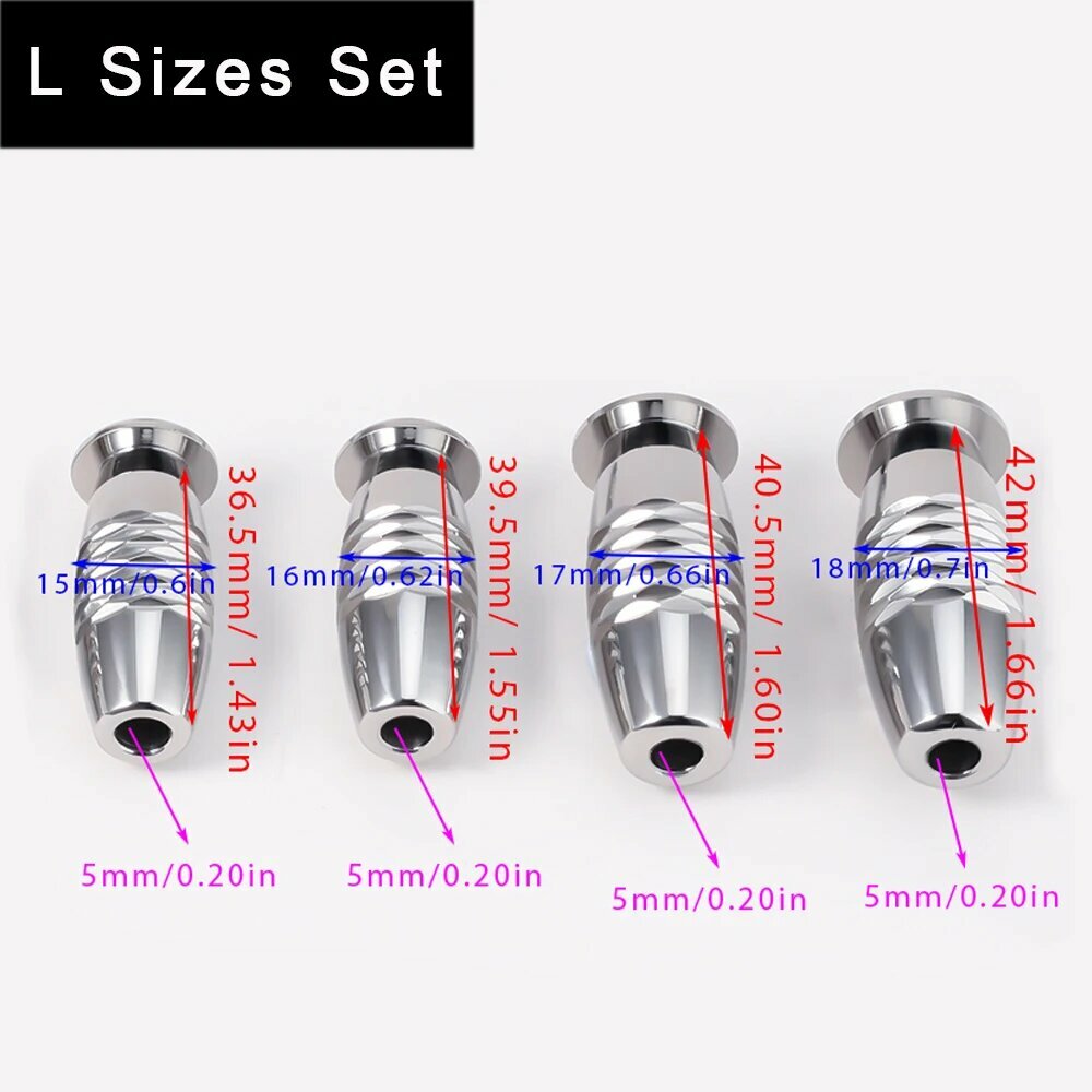Расширитель уретры из нержавеющей стали, звучащий конский глаз, пробка для пениса, L Sizes Set
