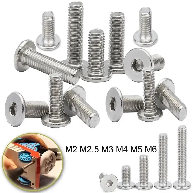 Винты M6x30mm из нержавеющей стали, 10шт
