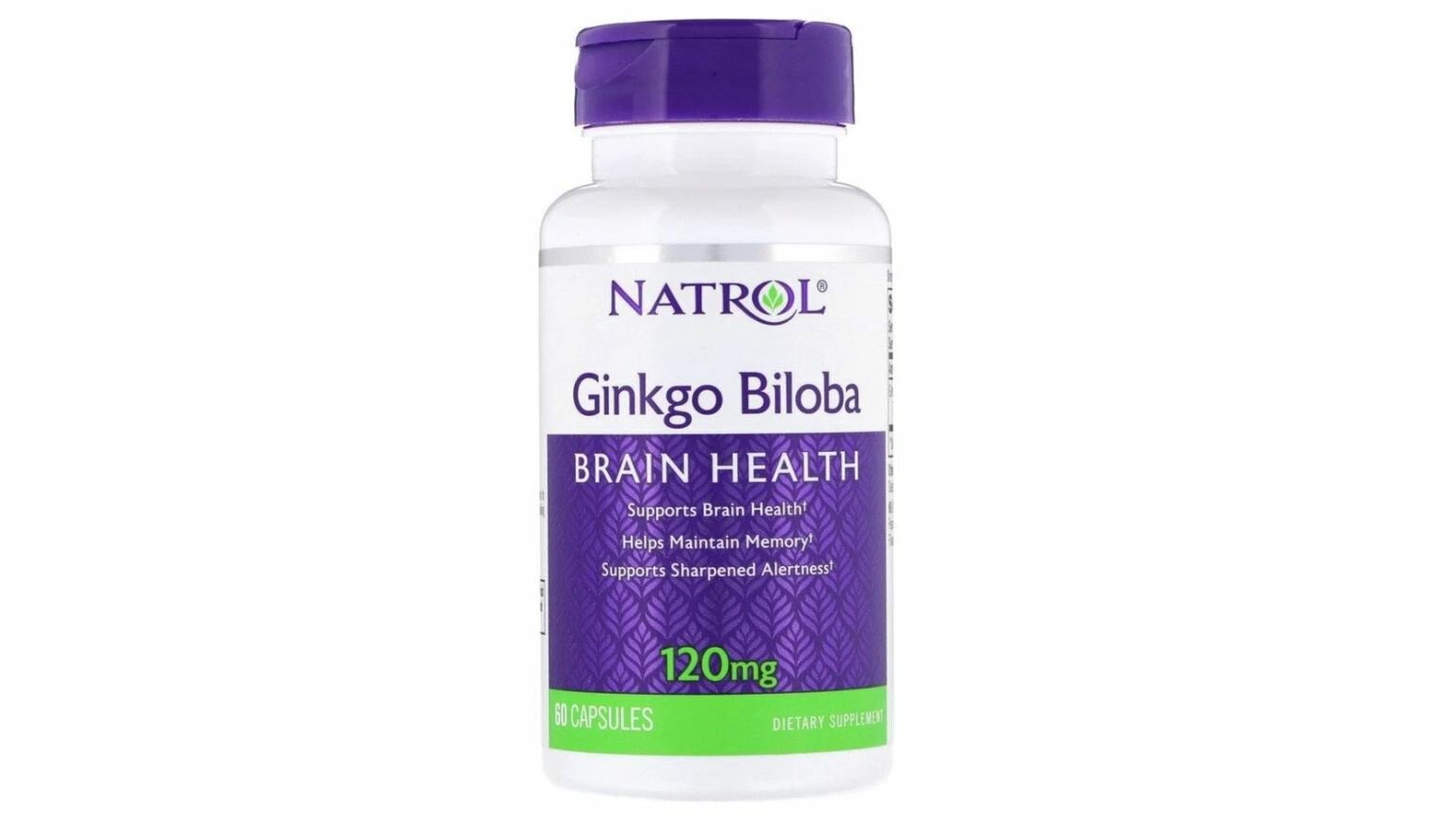 Natrol, Gingko Biloba, Гинкго Билоба, здоровье мозга, 60 капсул