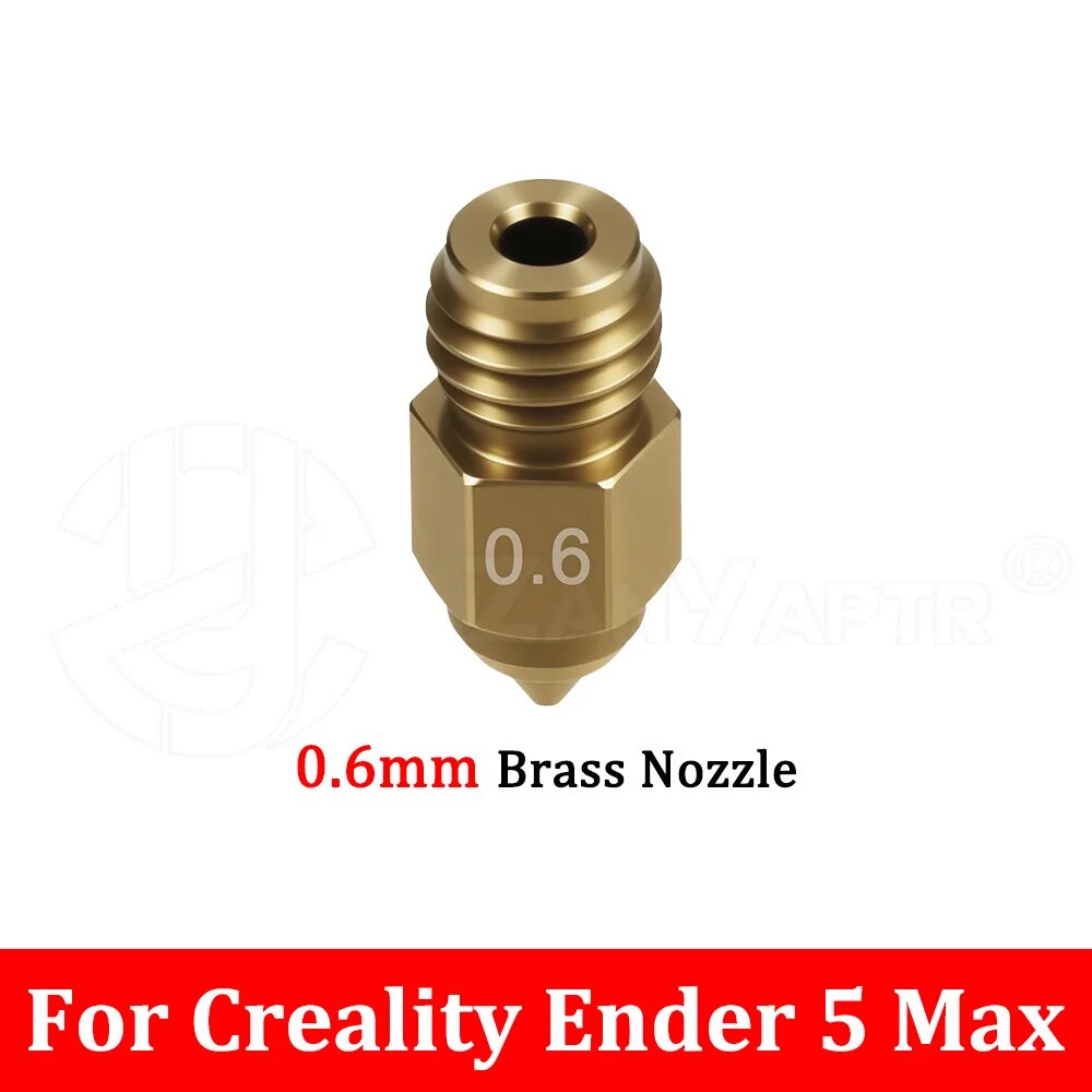 1/2/3/4/5 шт. для Creality Ender 5 Max Hotend сопло латунное сопло из закаленной стали 0,4/0,6/0,8 мм для запасных частей для 3D-принтера
