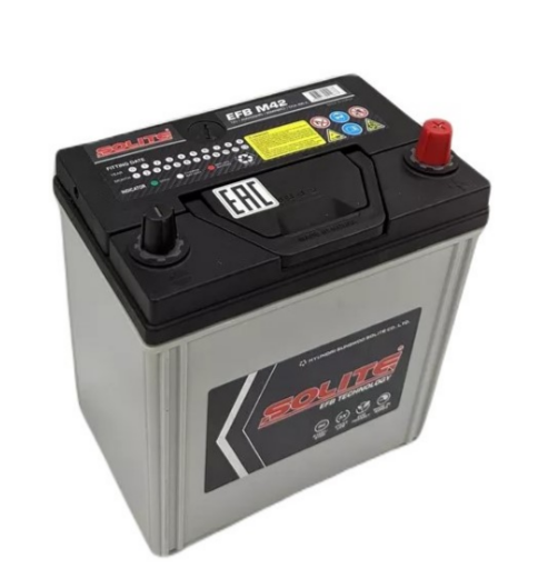 Аккумулятор автомобильный Solite EFB M42 40А. ч 400А ОП (187x127x227) B19L 187x127x227