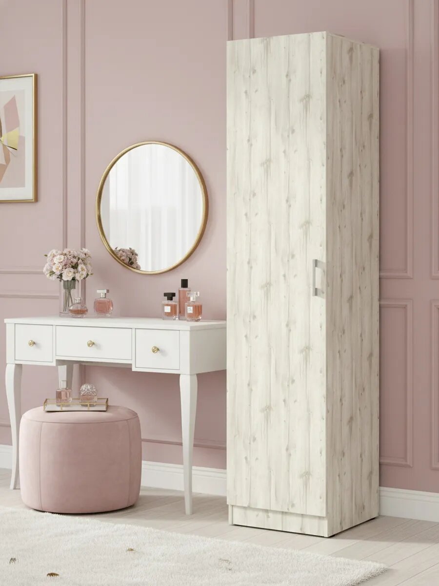 Шкаф пенал FRESTER для одежды деревянный распашной с полками, от производителя