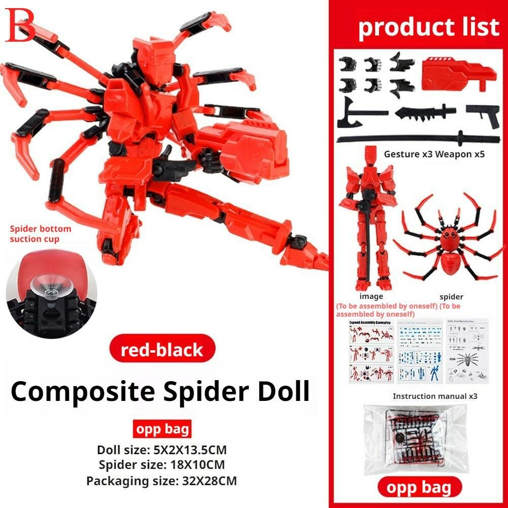 Человек-паук, робот-солдат, модель человека, игрушка, 3D-печатные деформируемые игрушки ручной работы