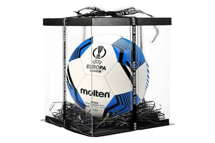 Футбольный мяч унисекс Molten 8755058, белый с синим, размер 5 Ball EU, PVC, машинная стежка