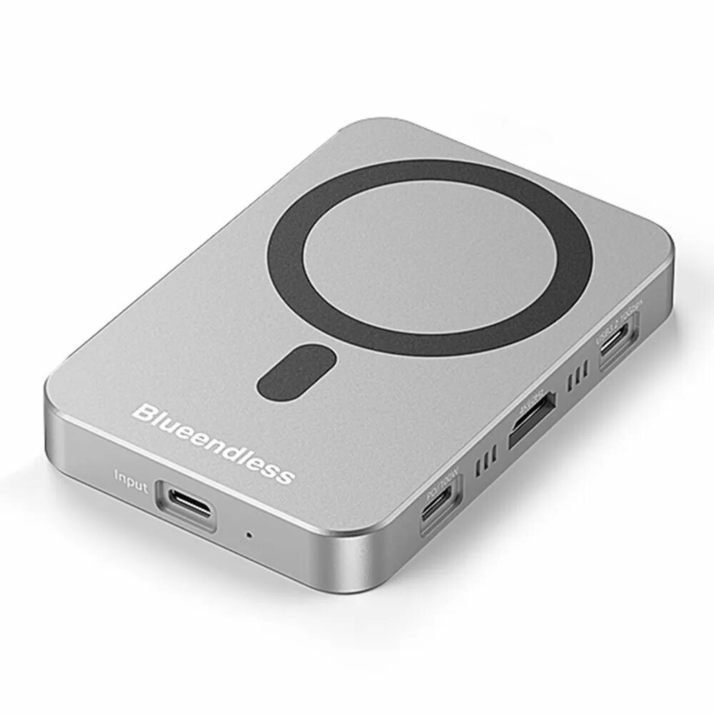 Док-станция с магнитным корпусом, USB3.2 10 Гбит/с, кардридер, NVME, разветвитель