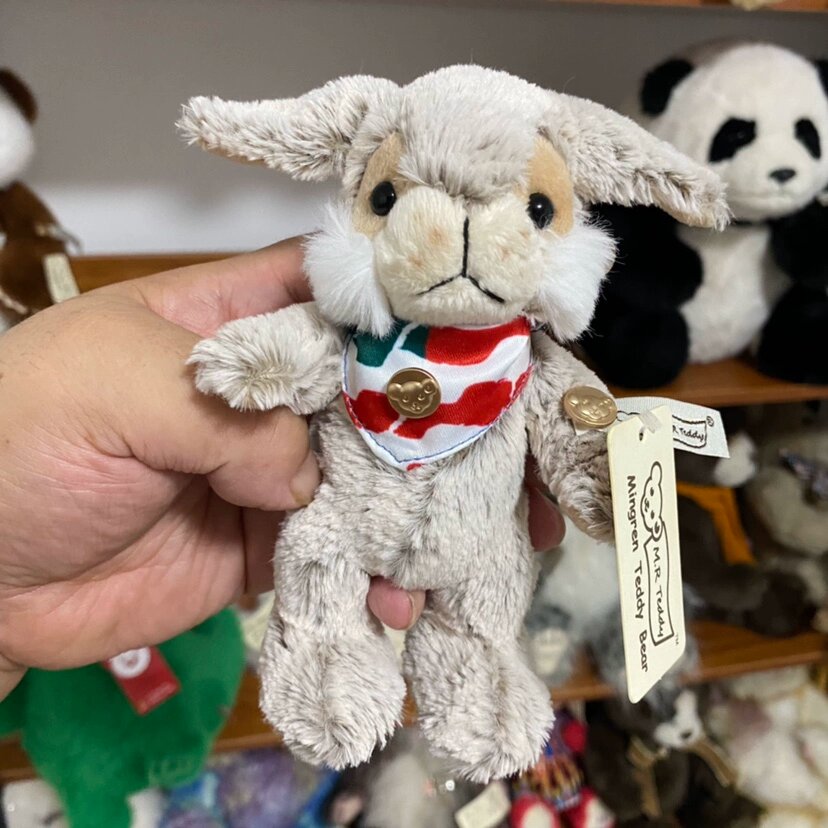 Плюшевая игрушка-кролик ручной работы от MR Mingren's House, настоящая плюшевая кукла-кролик, подарок на день рождения,