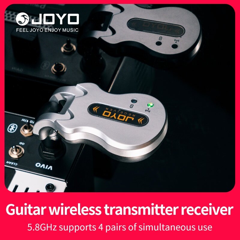 Беспроводная гитарная система JOYO JW-02A, 5,8 ГГц, дальность 20 м, встроенный аккумулятор