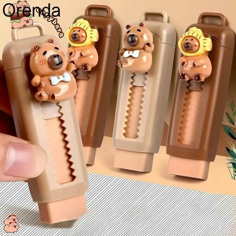 Выдвижные ластики для карандашей, Ластик карандашей капибара (случайный стиль)