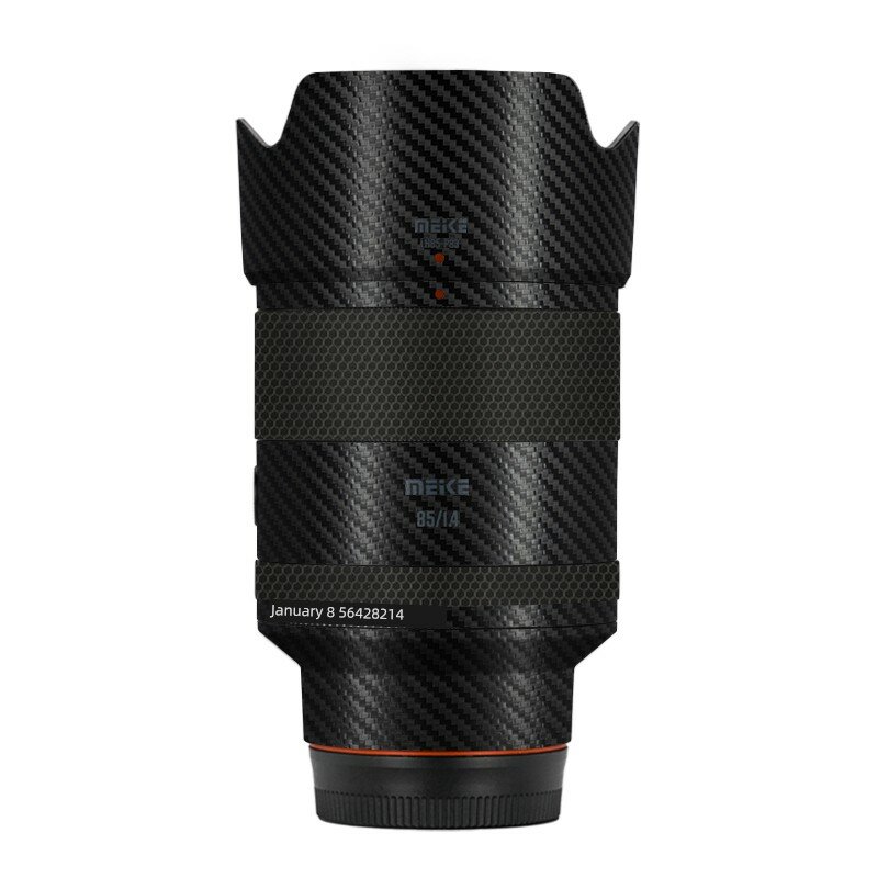 Защитная пленка для объектива Sony 85mm F1.4, цвет Carbon Fiber Black, 3M клей