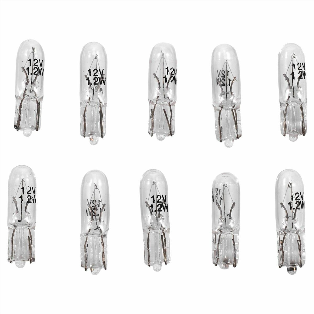 10 галогенных ламп T5 17 86 206 286 для автомобильной приборной панели мощностью 1,2 Вт