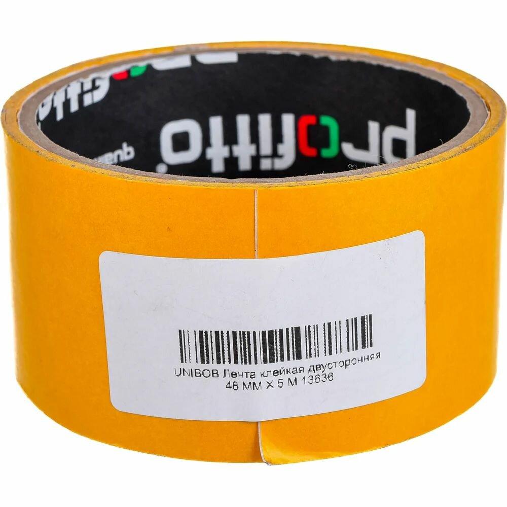 Двусторонняя клейкая лента UNIBOB Profitto 48 мм х 5 м 13636