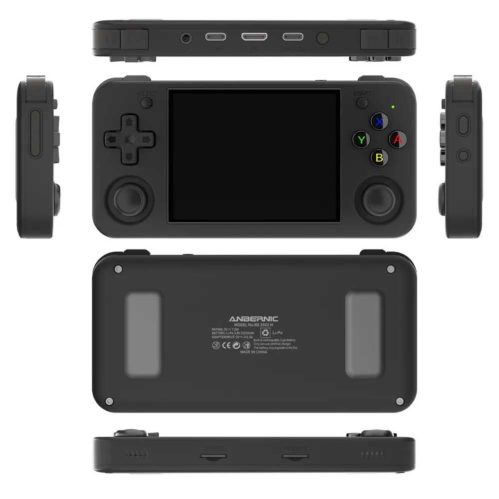ANBERNIC RG35XX H портативная игровая приставка ретро консоль, 64GB+128GB,5000+ игры Nintendo, Sega, PS1, PSP, Dendy