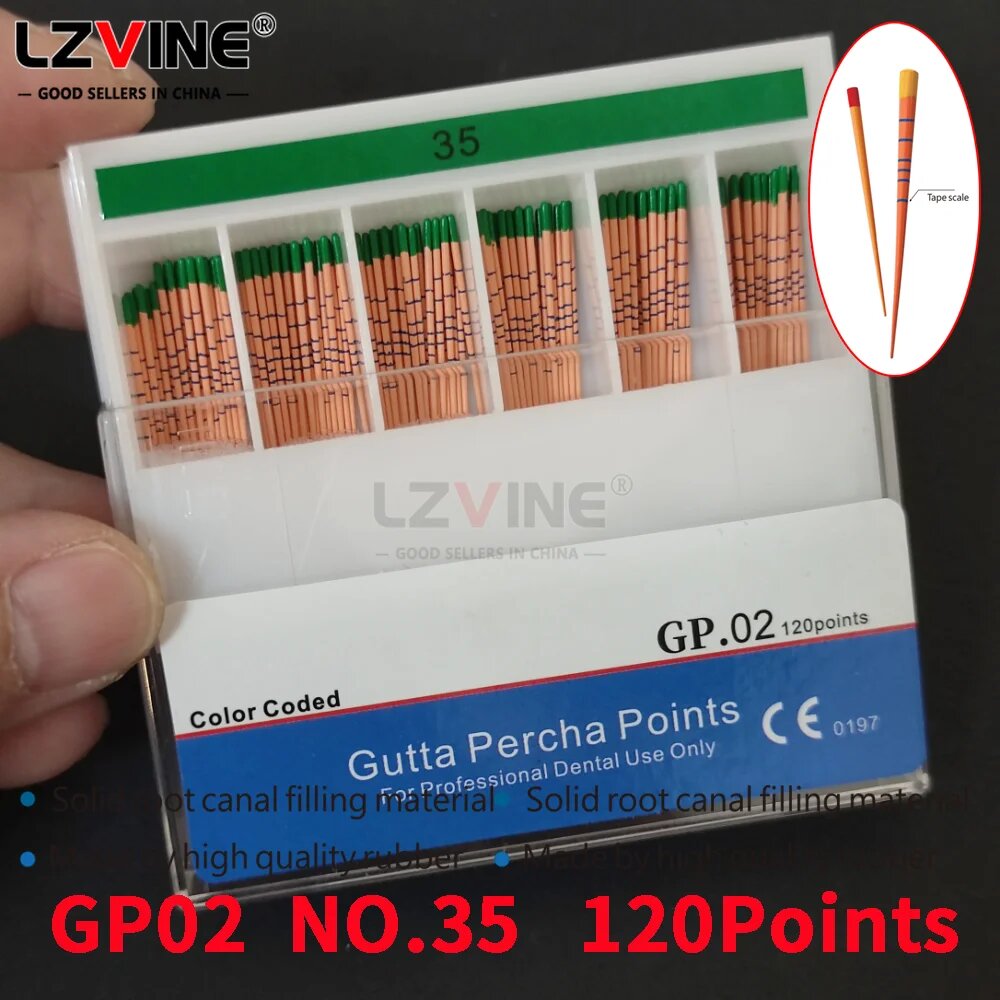 Gutta Percha Points GP02-NO.35 120 Points