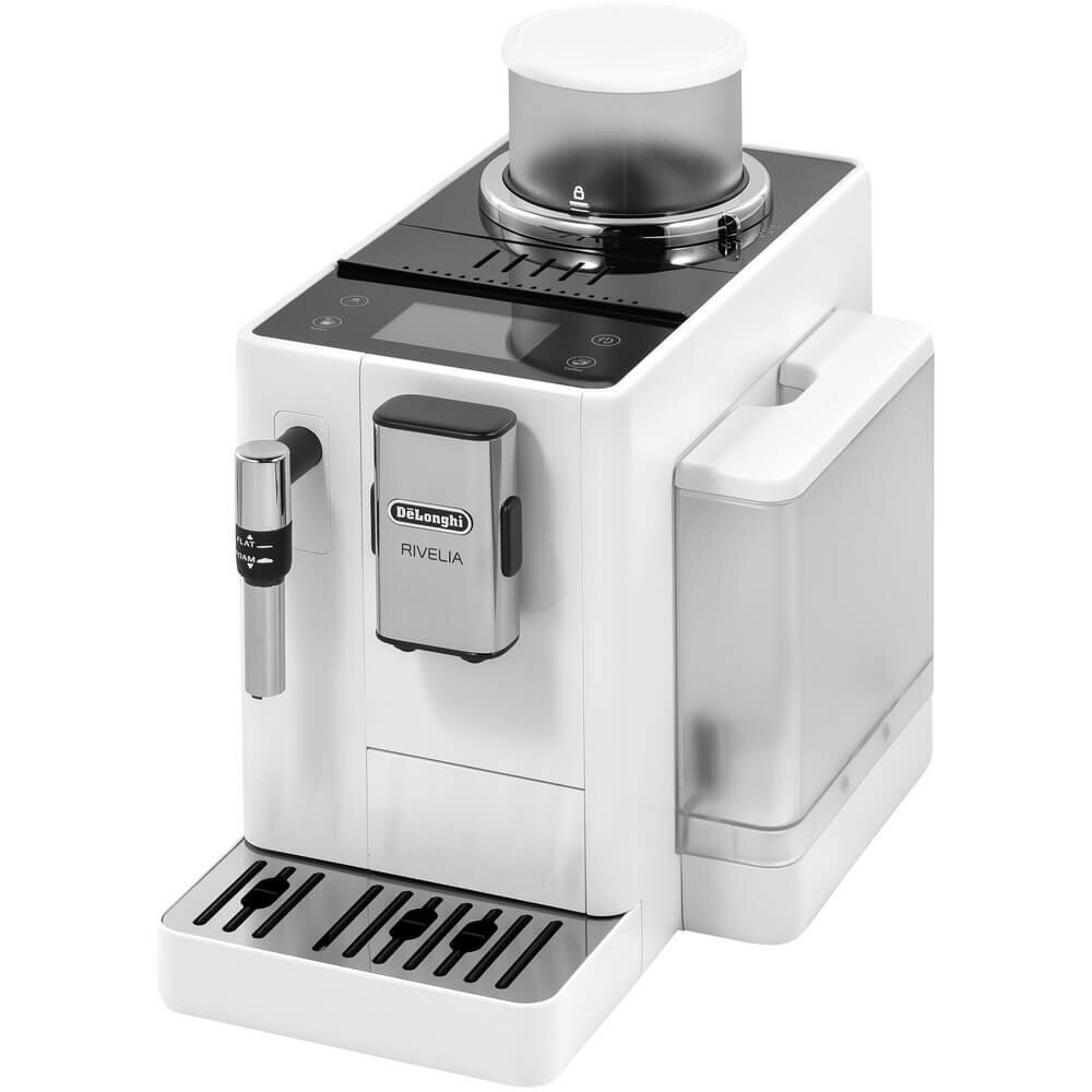 Кофемашина Delonghi "EXAM440.35", сенсорное управление, 1450Вт, белая