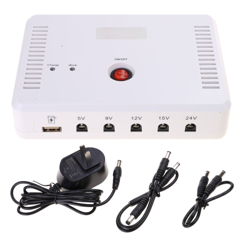 Large Capacity 13200mAh UPS Battery Backup Uninterruptible Power Supply