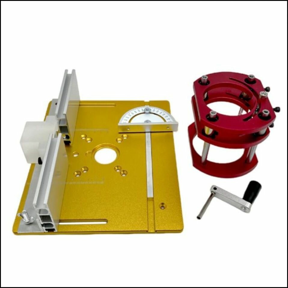 Эксклюзивный подъемный комплект для фрезера с 65 мм двигателем, включающий вставную пластину и станину для гравировальных, токарных и столярных работ на верстаке