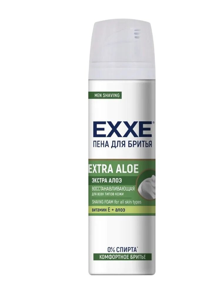 Пена Exxe Men для бритья Extra Aloe (восстанавливающая), 200 мл