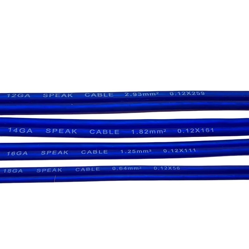 1 метр, 5 метров, 18GA, 16GA, 14GA, 12 гАМ, акустический кабель из чистой меди, аудиокабель, акустический кабель, аудиокабель