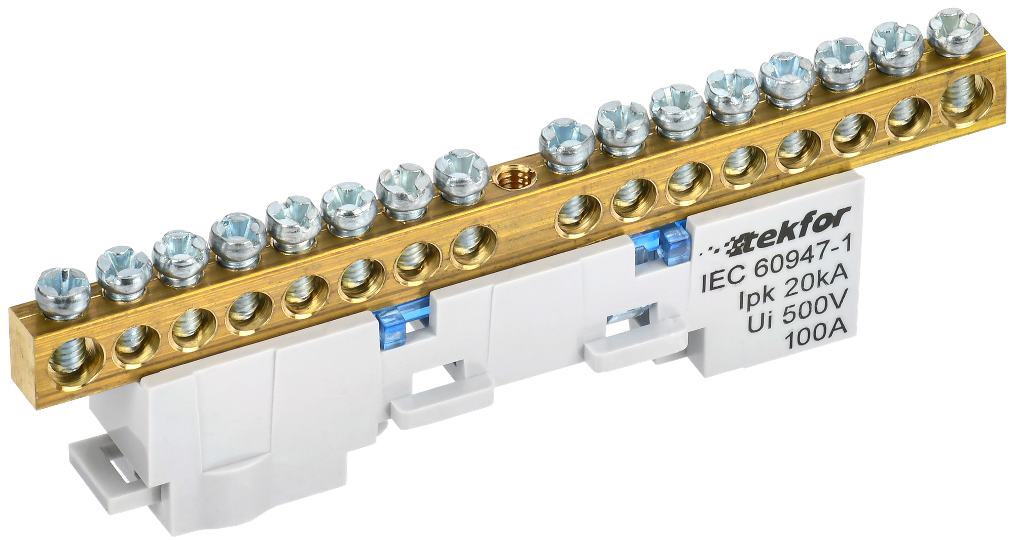 TEKFOR Шина N ноль неизолированная на универсальном держателе 6х9-16-С IEK IEK TF-NN10-16-DL-K07