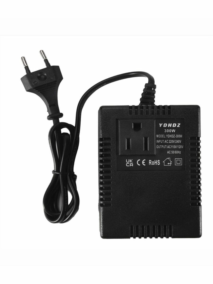 Преобразователь напряжения 300 Вт 220 В в 110 В, адаптер-трансформатор с вилкой ЕС
