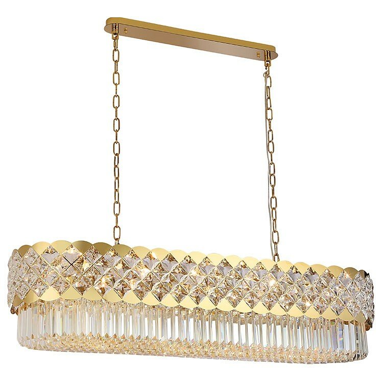 Подвесная люстра Newport ASHLEY 8300/120 oval gold polished