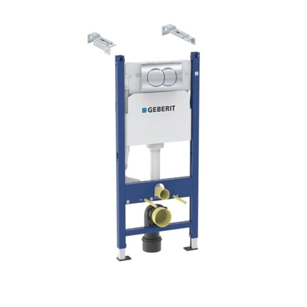 Система инсталляции для унитазов Geberit Duofix Delta 458.149.21.2 с клавишей смыва хром